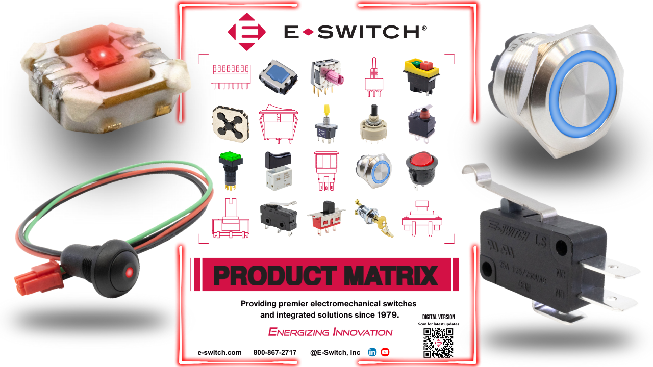 E-Switch Digital Catalog PDF and New Product Releases